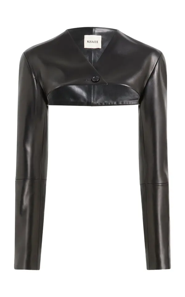 Khaite Onno Plonge Leather Jacket