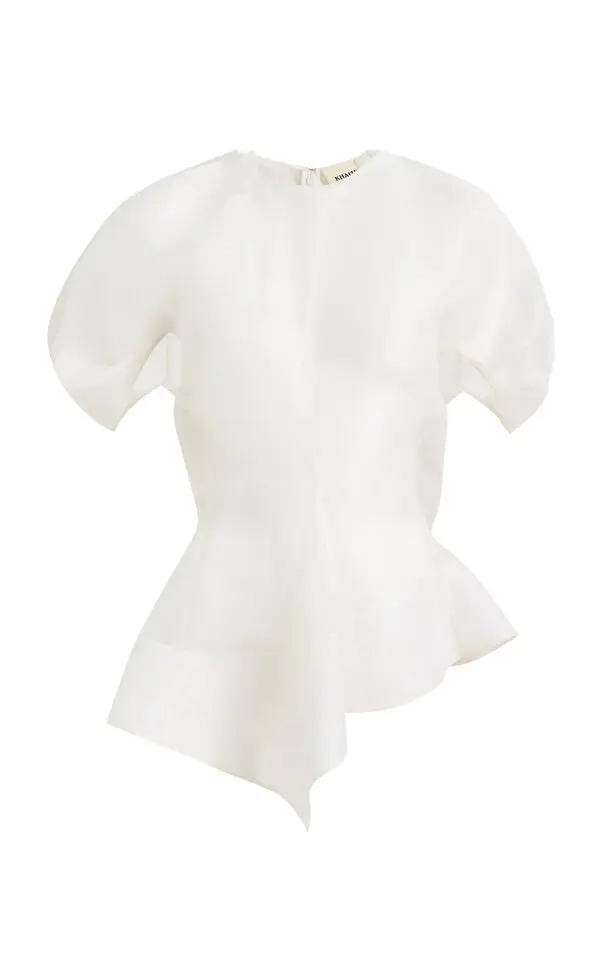 Khaite Rumi Silk Top - White