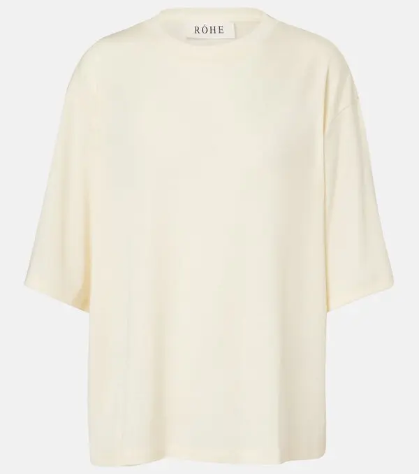 RÓHE Oversized Merino Wool T-shirt - White