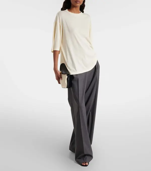 RÓHE Oversized Merino Wool T-shirt - White