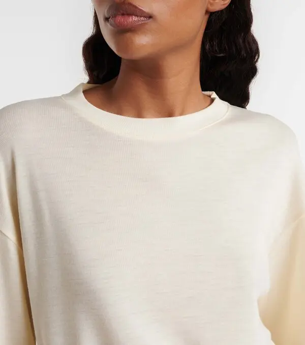 RÓHE Oversized Merino Wool T-shirt - White