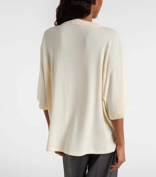 RÓHE Oversized Merino Wool T-shirt - White