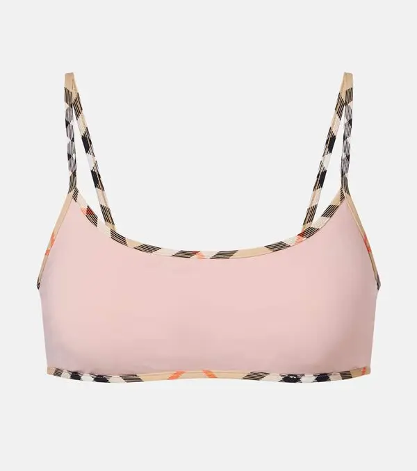 Burberry Check Bikini Top - Pink