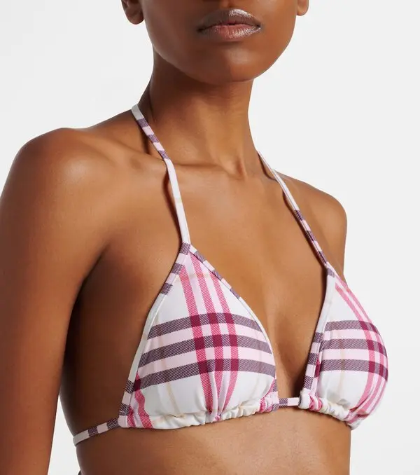 Burberry Check Bikini Top - Pink