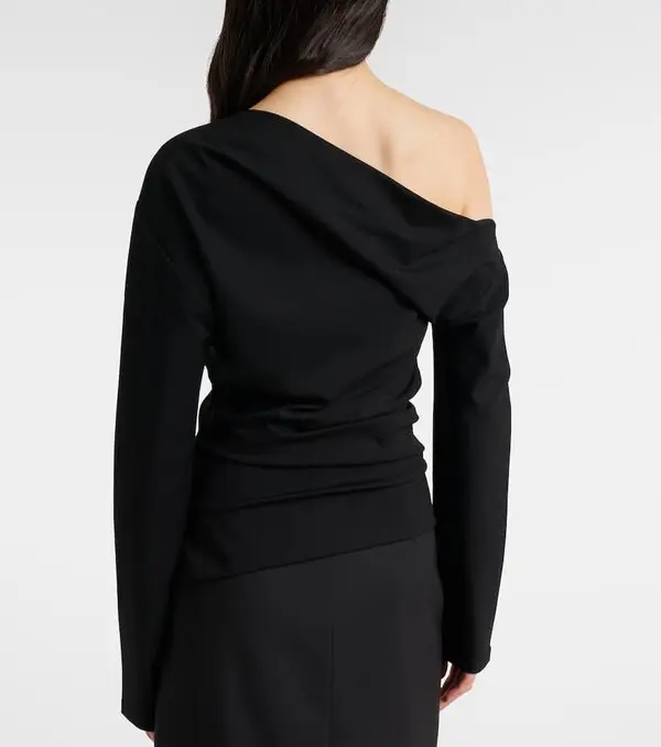 RÓHE Draped One-shoulder Top