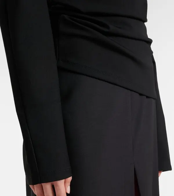 RÓHE Draped One-shoulder Top