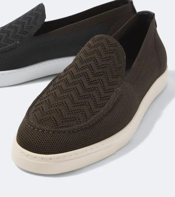 Giorgio Armani Jacquard Slip-on Loafers - Green