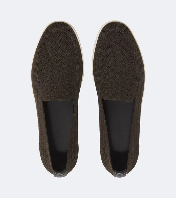 Giorgio Armani Jacquard Slip-on Loafers - Green