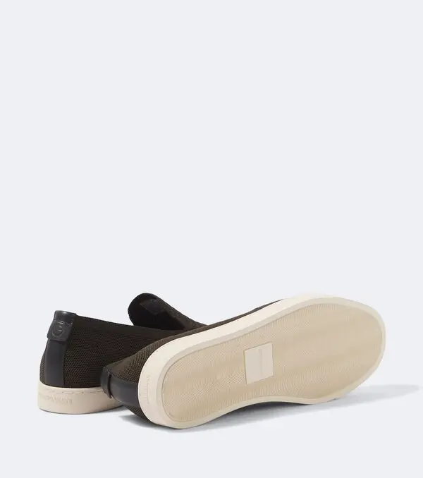 Giorgio Armani Jacquard Slip-on Loafers - Green