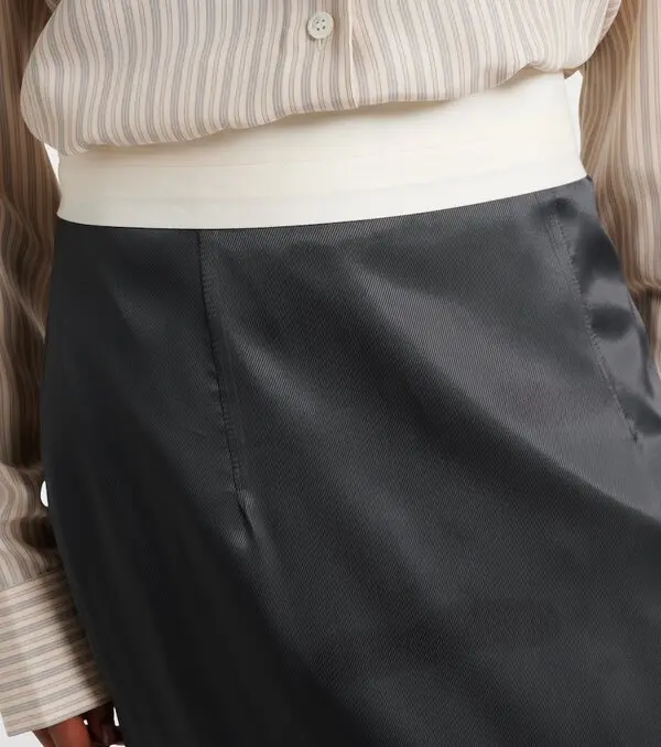 RÓHE Wool Pencil Skirt - Grey