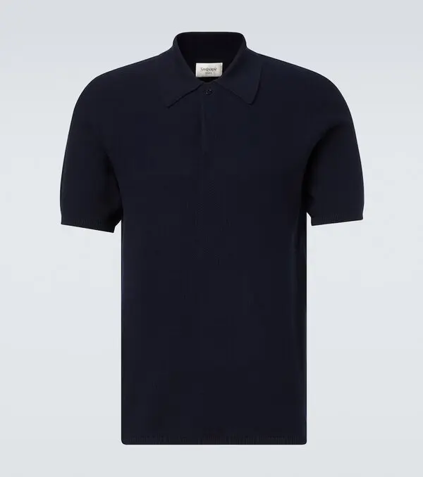 Saint Laurent Cotton Polo Shirt - Blue