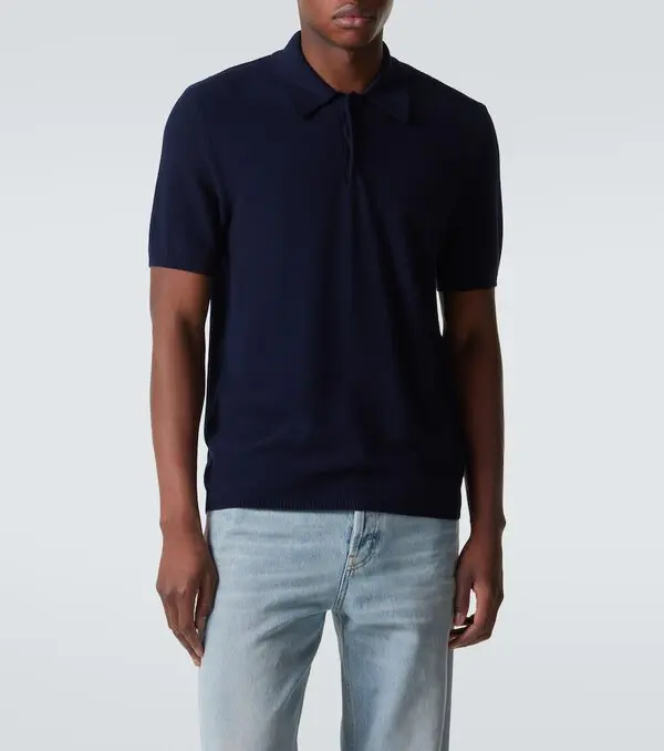 Saint Laurent Cotton Polo Shirt - Blue