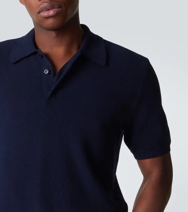 Saint Laurent Cotton Polo Shirt - Blue