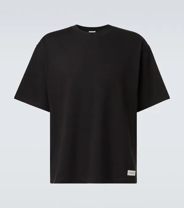 Saint Laurent Cotton-blend T-shirt - Black