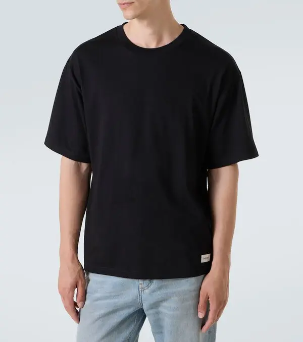 Saint Laurent Cotton-blend T-shirt - Black