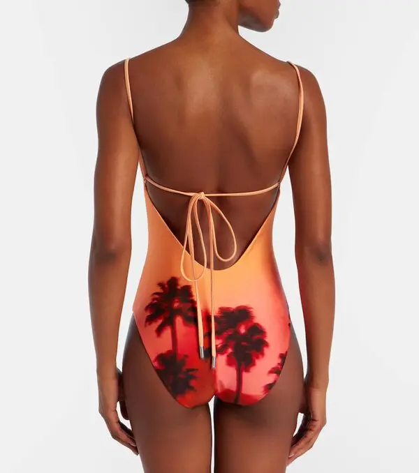 Simkhai Printed One-piece Swimsuit