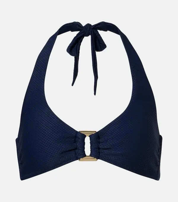 Heidi Klein Embellished Bikini Top - Blue