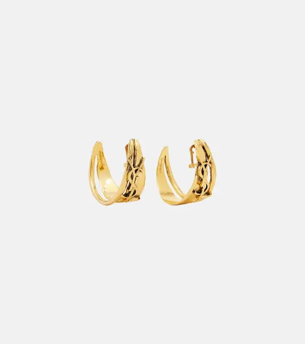 Saint Laurent Cassandre Large Clip-on Earrings - Gold