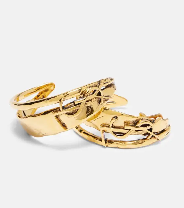 Saint Laurent Cassandre Large Clip-on Earrings - Gold