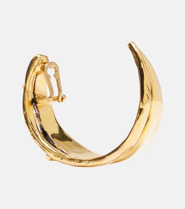 Saint Laurent Cassandre Large Clip-on Earrings - Gold