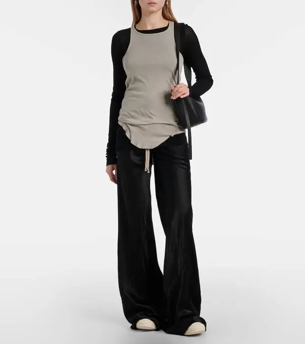 Rick Owens Jumbolace Leather Sneakers - Black