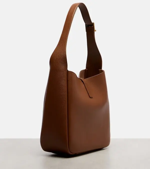 Saint Laurent Le 5 À 7 Small Leather Tote Bag