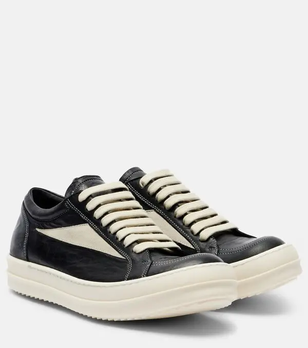 Rick Owens Vintage Leather Sneakers - Black