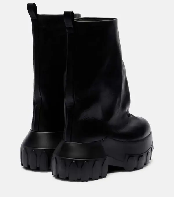 Rick Owens Mega Tractor Leather Mid-calf Boots