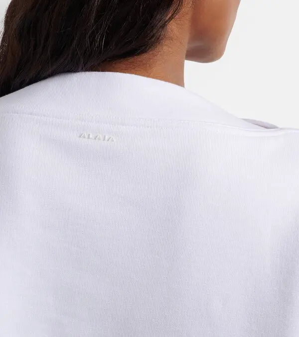 Alaïa Cotton Sweatshirt - White