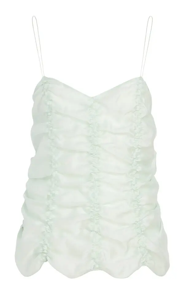Khaite Inara Ruched Top - Green