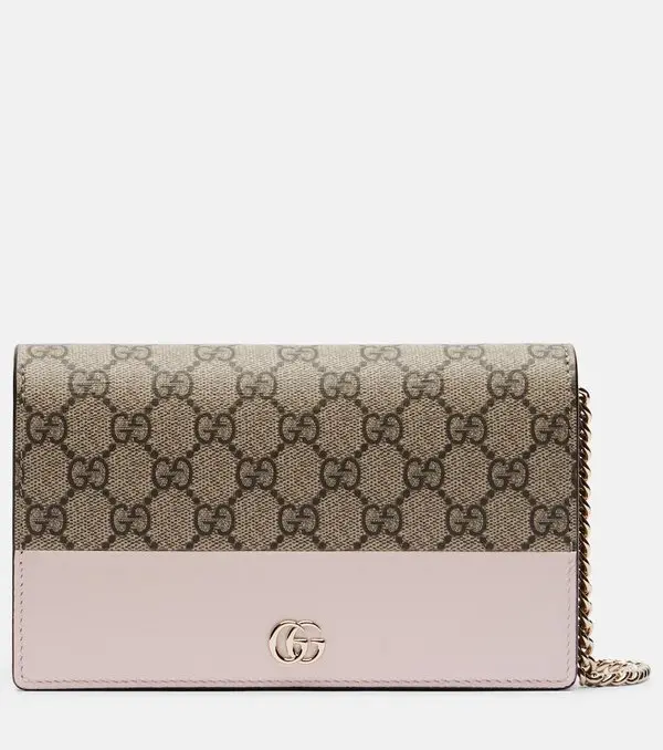 Gucci Gg Marmont Wallet On Chain - Pink