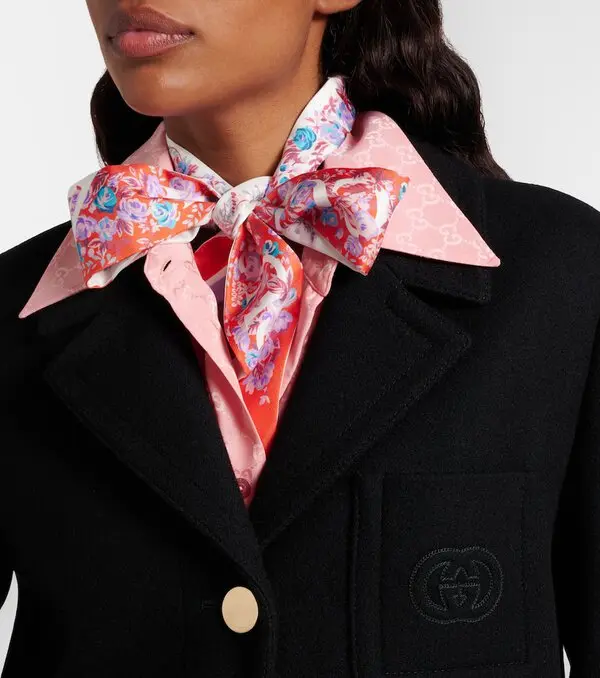 Gucci Printed Silk Twill Scarf