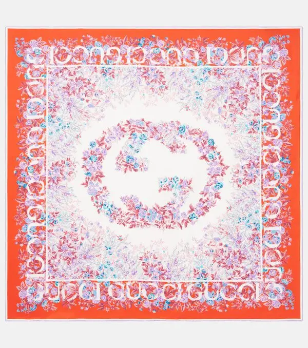 Gucci Printed Silk Twill Scarf - Multicoloured