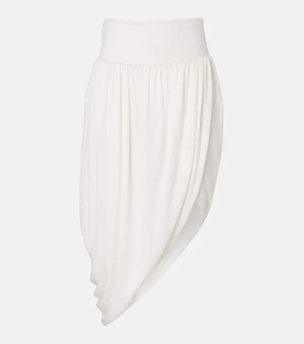 Alaïa Asymmetric Jersey Midi Skirt