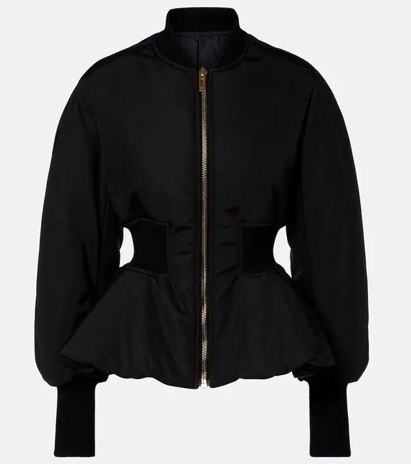 Alaïa Peplum Bomber Jacket