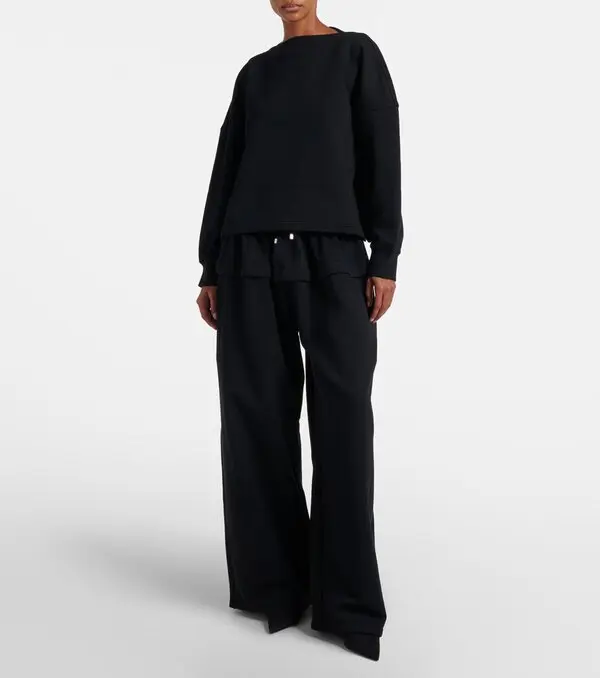 Alaïa Wide-leg Cotton Sweatpants
