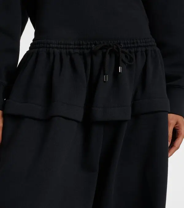 Alaïa Wide-leg Cotton Sweatpants