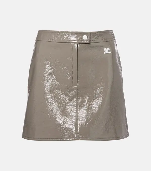 COURREGES Vinyl Mini Skirt - Grey