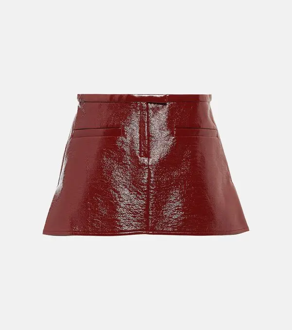 COURREGES Vinyl Mini Skirt - Red