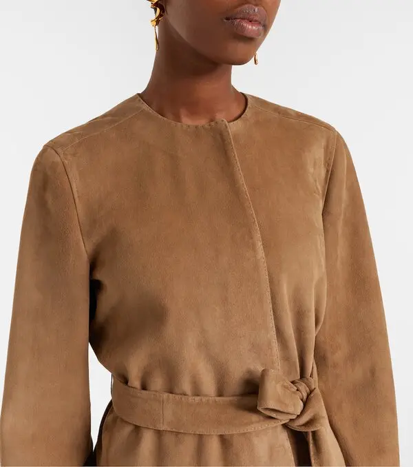 Max Mara Belted Suede Jacket