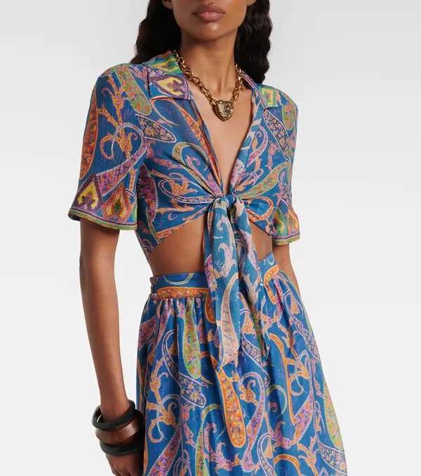 Etro Paisley Crop Top