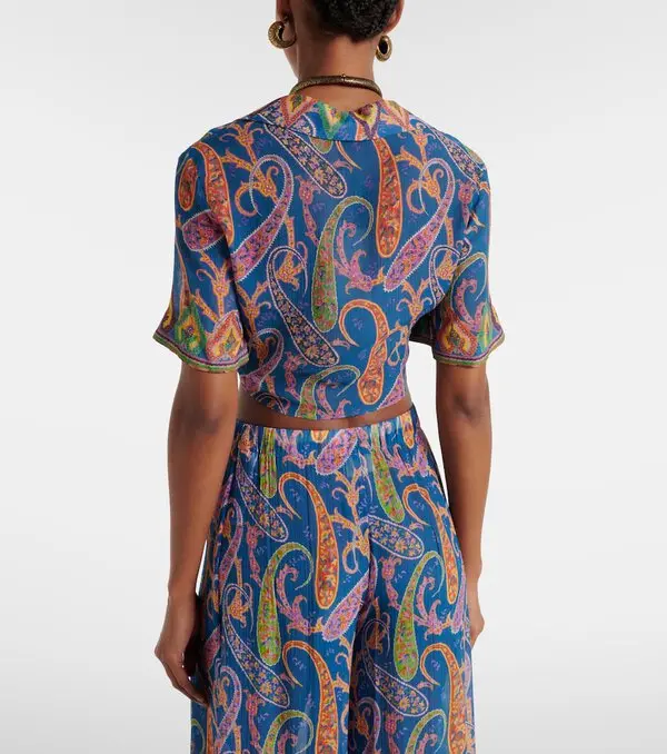 Etro Paisley Crop Top