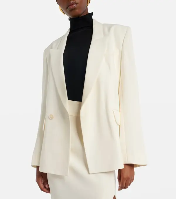 Victoria Beckham Double-breasted Blazer - White