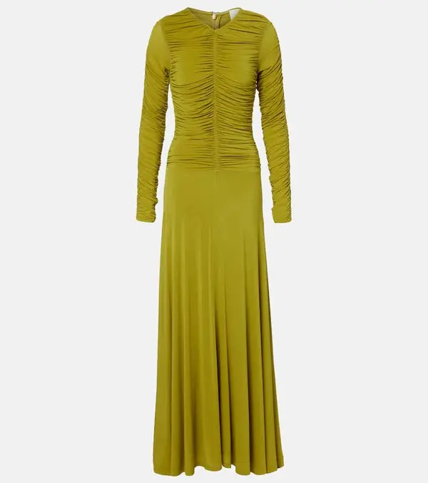 Tove Eira Gathered Maxi Dress - Green