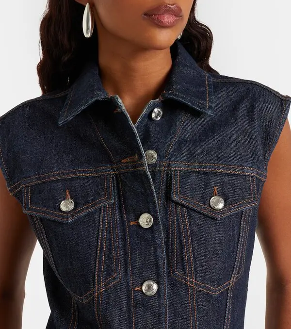 Sportmax Farfalla Denim Midi Dress - Blue