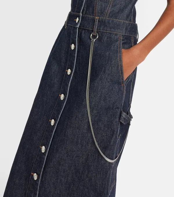 Sportmax Farfalla Denim Midi Dress - Blue