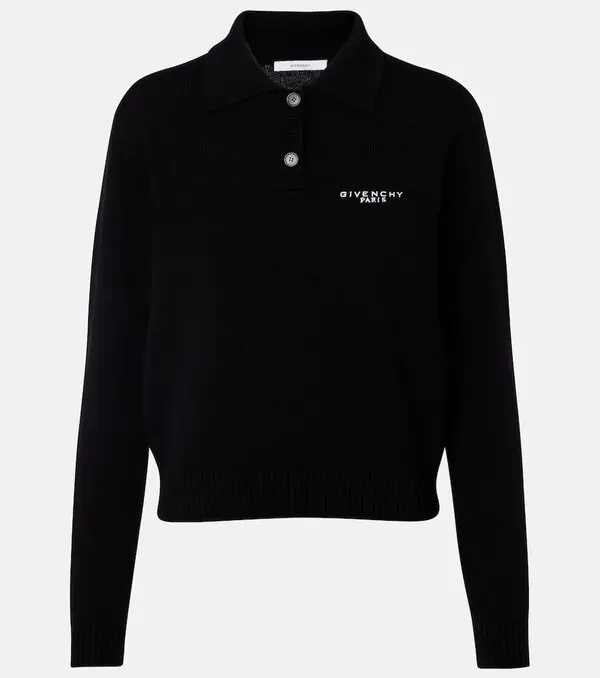 Givenchy Logo Wool And Cashmere Polo Sweater