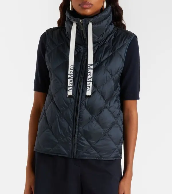 Max Mara The Cube Technical Puffer Vest - Blue