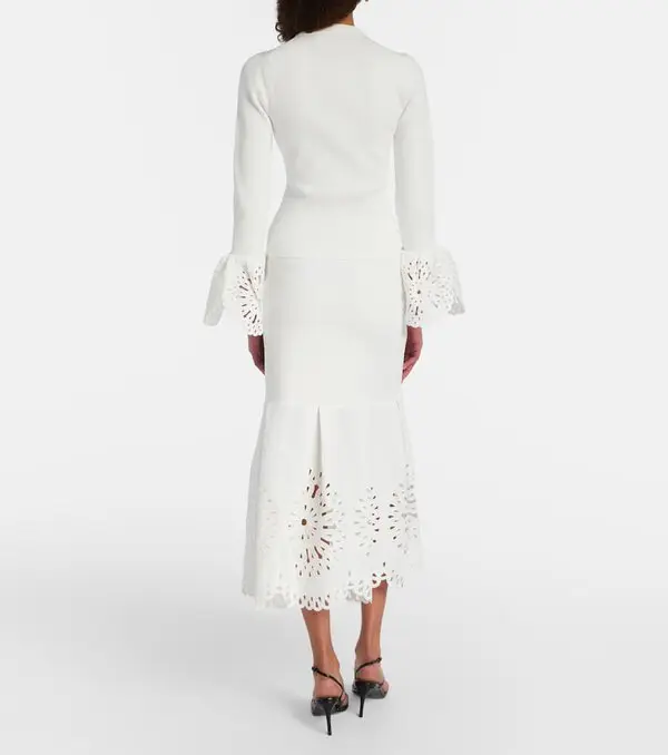 Simkhai Broderie Anglaise Midi Skirt