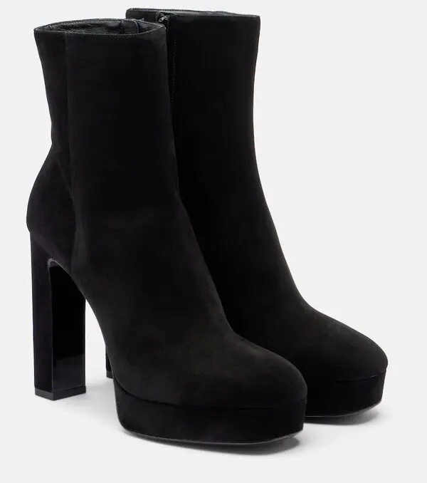 JIMMY CHOO Marene 120 Suede Ankle Boots - Black